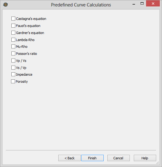 Well Curve Calculator: Predefined Curve Calculations